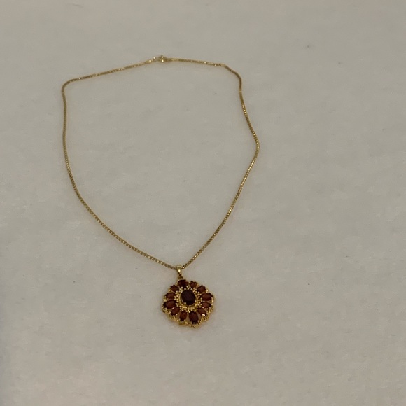 Technibond | Jewelry | Technibond Garnet Necklace | Poshmark